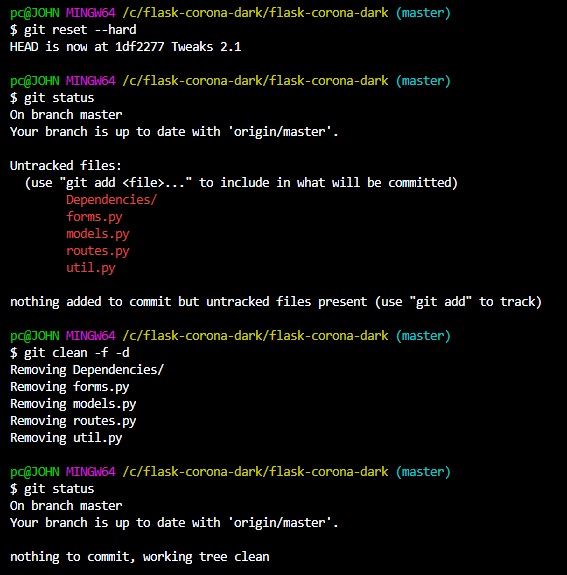 Clean the Local Working Directory in Git | Delft Stack